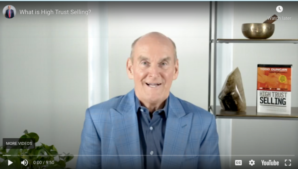What is High Trust Selling? - Todd Duncan